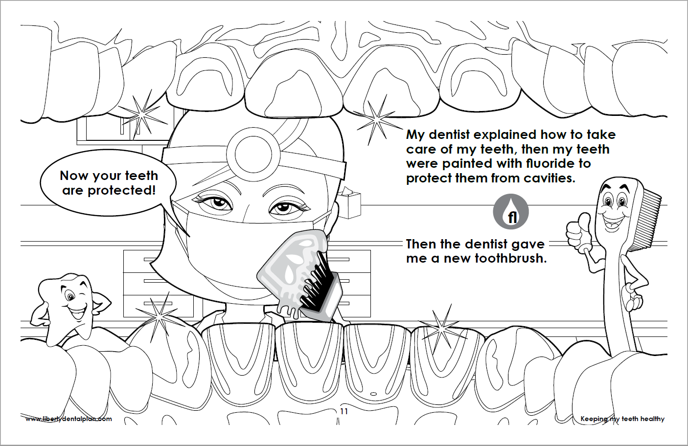 Keeping My Teeth Healthy Coloring Book