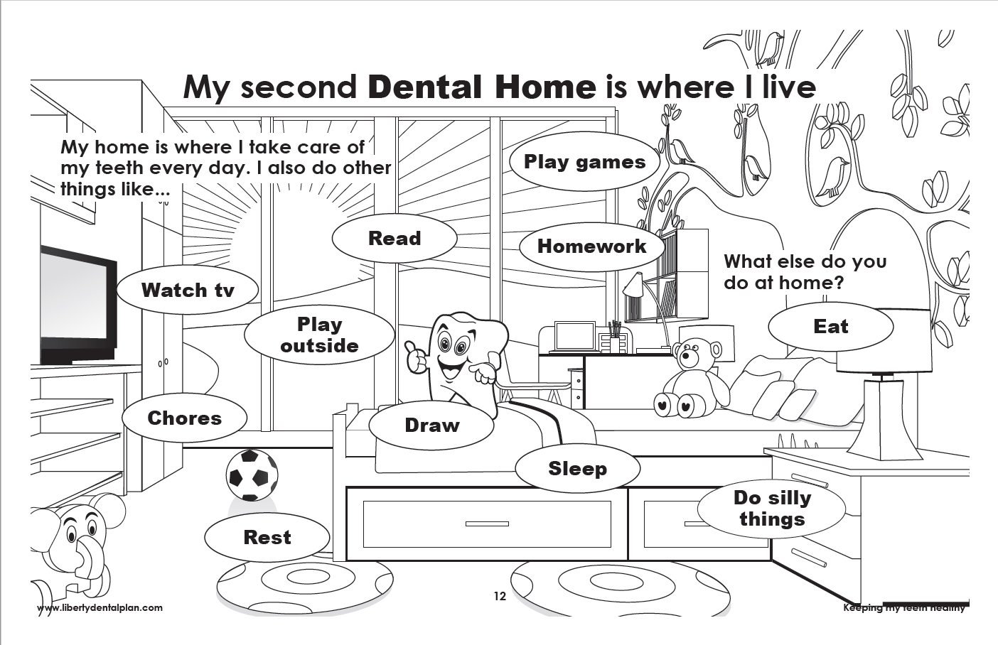 Keeping My Teeth Healthy Coloring Book