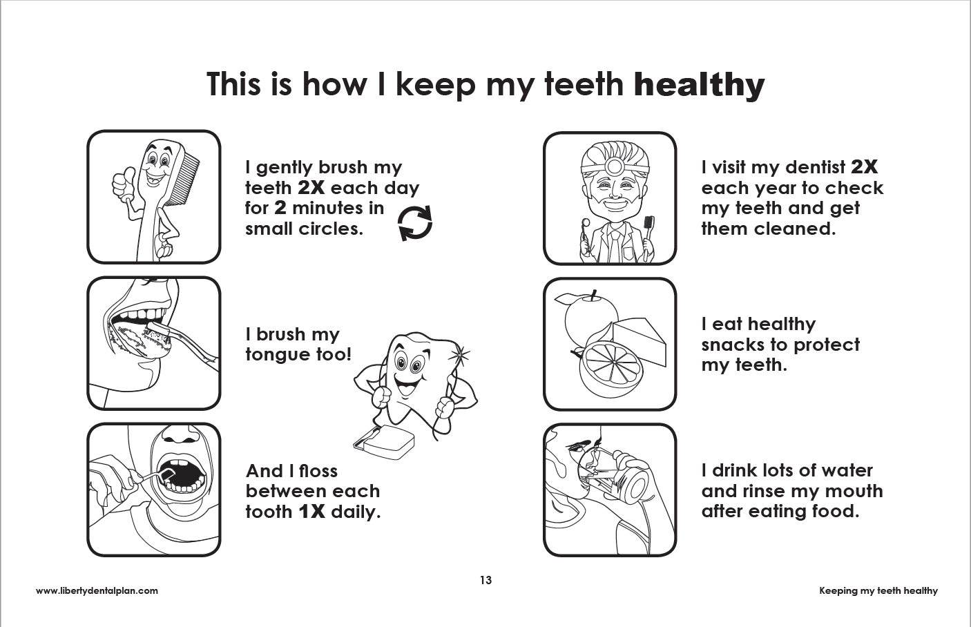 Keeping My Teeth Healthy Coloring Book