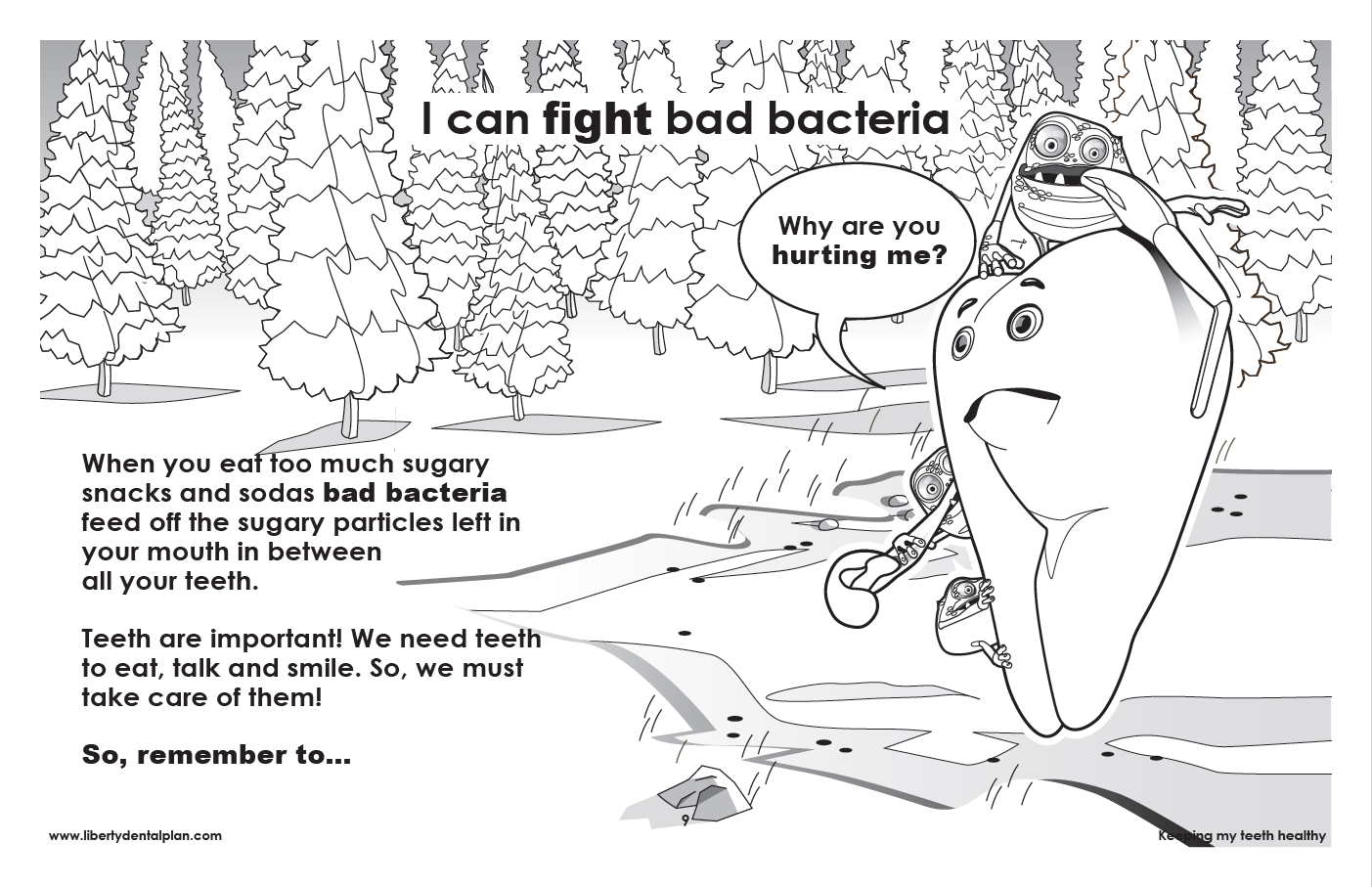 Keeping My Teeth Healthy Coloring Book